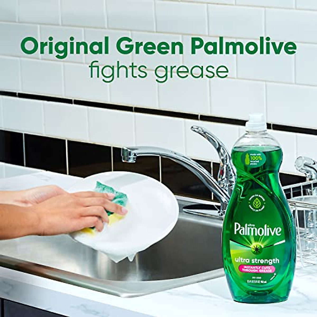 Palmolive Ultra Strength Liquid Dish Soap, Original Green, 32.5 Fluid Ounce