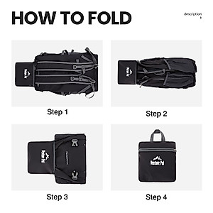 Venture Pal 40L Lightweight Packable Travel Hiking Backpack Daypack-Black