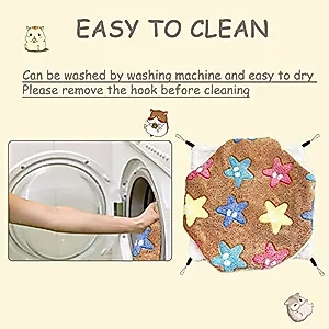 BISOZER 3 Pieces Small Pet Cage Hammock Set, Small Animals Cage Hammock Hanging Tunnel Rat House Sugar Glider Cage Accessories Set for Ferret Hamster Rat Toys Playing Sleeping (g)