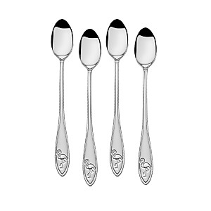 Towle Living Flamingo Iced Beverage Spoons, Set Of 4, Stainless Steel