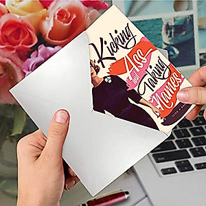 NobleWorks - 1 Funny All Occasion Card for Women - Blank Humor Notecard with Envelope - Taking Names C6679OCB