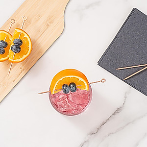 Restaurantware 4.5-inch Stainless Steel Cocktail and Martini Picks: Perfect for Professional Bars or At Home Use - Copper Plated Skewer For Fruit or Olive Garnishes - 10ct Toothpicks