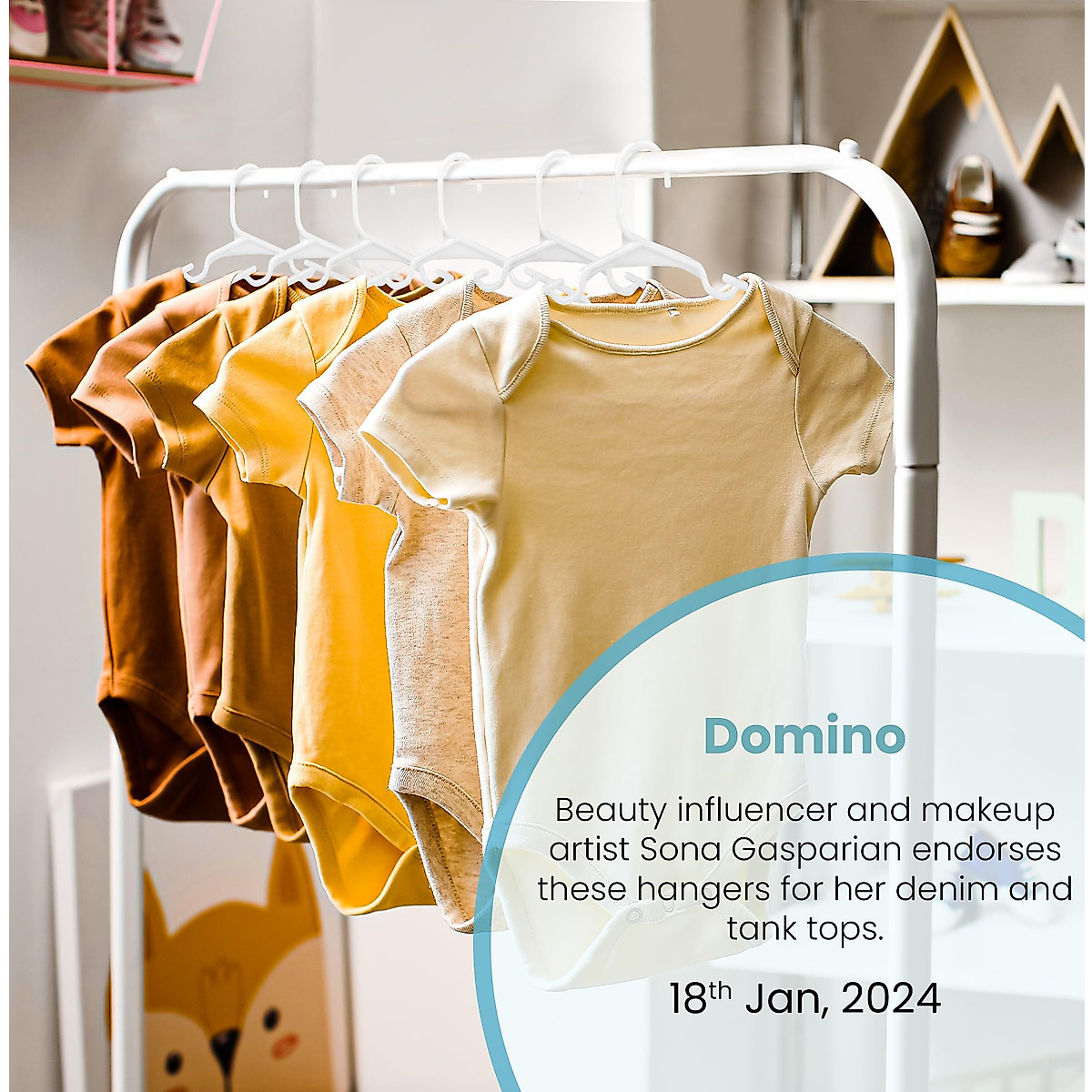 Utopia Home 60 Pack Kids Hangers - 11. 5 Inch Plastic Baby Hangers for Closet - Childrens Hangers for Clothes & Infant Hangers for Closet - Ideal for Everyday Standard Use (White)