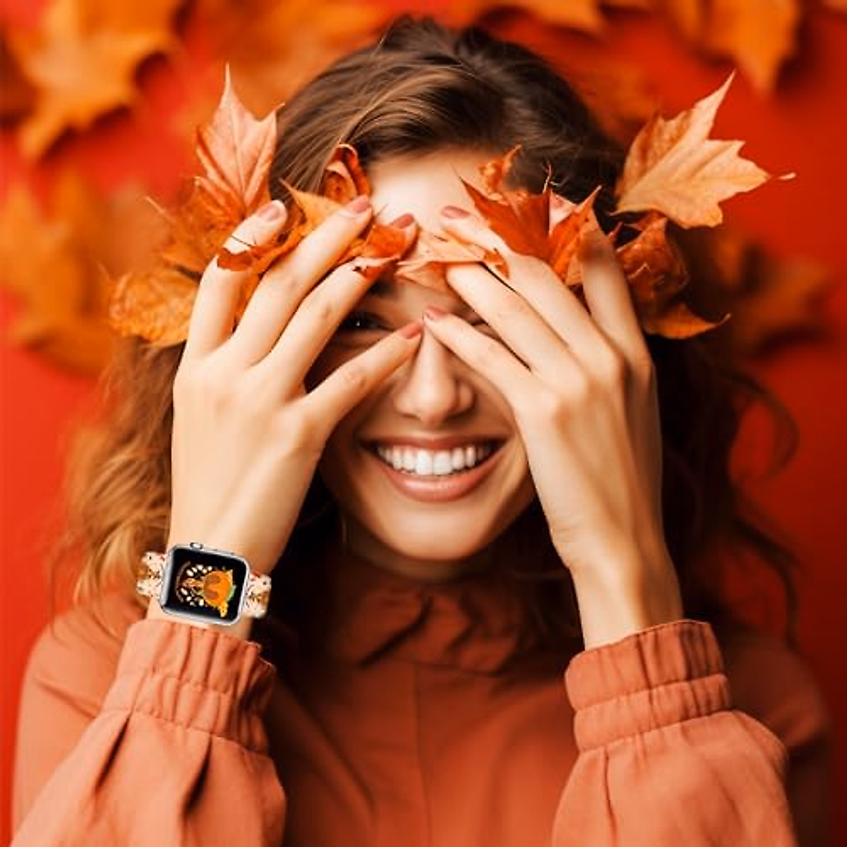 OANGOHW Fall Autumn Thanksgiving Watch Bands Compatible with Watch Band 38mm 40mm 41mm for Women Men