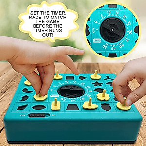 Gamie Time Game, Pop Up Board Game with Shape Matching Puzzles for Kids, Early Education Toys for Boys & Girls, Teaches Shape Recognition & Deductive Reasoning, Great Birthday for Kids