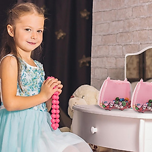 Plastic Storage Containers,8 Pack Pink Clear Handbags - Beads, Jewelry, Crafts Organizer - Small Plastic Storage Box, Beads Storage Containers, Clear Plastic Box for Small Items (Pink Handbags)