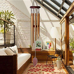 SuninYo Wind Chimes for Outside,Small Wind Chimes Outdoor Clearance,Memorial Wind Chimes with 8 Metal Tubes & Hook