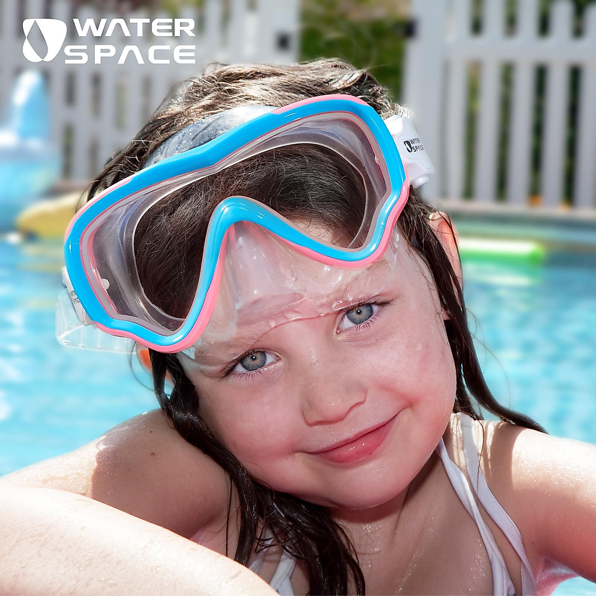 Water Space Kids Swimming Goggles Swim Googles for Kids Toddler Girls Boys Youth 6-14 3-6 4-7, Swimming Goggles with Nose Cover Anti Fog 180°Clear Snorkel Mask No Leaking Pool Underwater Swim Goggles