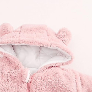 Simplee kids Baby Infant Boy Girl Winter Warm Snowsuit Outwear Newborn Hooded Footed Romper Jumpsuit for 0-3 Months