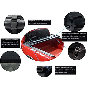 KSCPRO Soft Tri Fold Soft Folding Truck Bed Tonneau Cover Fits for 2019-2023 Ford Ranger 5ft New Body Style