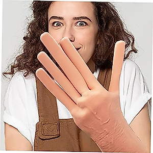 DOITOOL 1 Pair Cosplay Glove Halloween Costume Gloves hot Dog Scary Party Props Gothic Gloves Party Costume Gloves Halloween Costume Accessory Full Finger Gloves Halloween Gloves