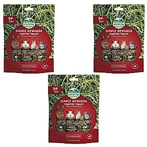 Oxbow (3 Pack) Simple Rewards Treats - Small Animals Timothy 1.4 oz