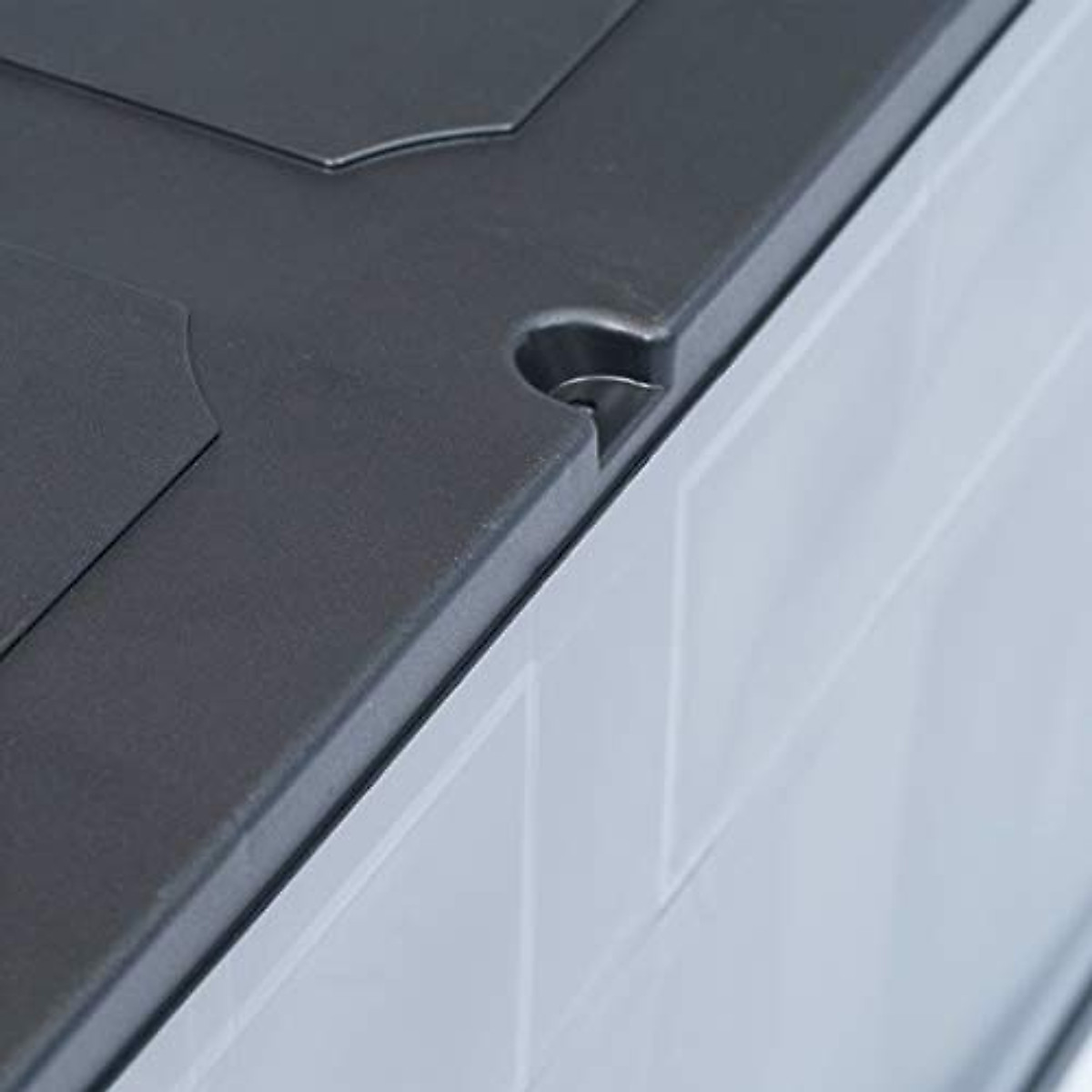 Festnight Garden Storage Box Deck Boxes 84.5 gal Gray Black