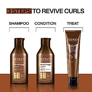 Redken All Soft Mega Curls Hydramelt Leave-In Treatment | For Extremely Dry Hair | For Curly & Coily Hair | Ultra Moisturizing Hair Lotion Enhances Shine | With Aloe Vera