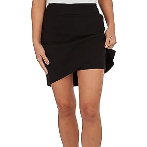 Coral Bay Womens Solid Pocket Skort Medium Black