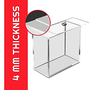 EVORETRO Clear Acrylic Case Compatible with Pokemon ETB - 4.0mm Thick ETB Case - Premium Protective Display Case for Pokemon Elite Trainer Boxes, UV-Resistant, Durable, Stackable Storage