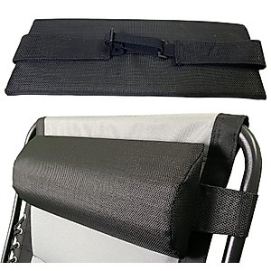 Head Pillow for Lounge Chair Zero Gravity Chair Patio Lawn Recliner Chair, Large Zero Gravity Chair Cushion w/Adjustable Elastic Band, Soft Recliner Head Pillow for Indoor Outdoor