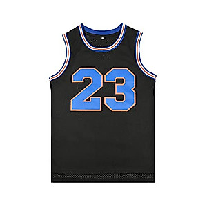 IPREU Youth NO.23 air Movie Version of The 90s Basketball Jerseys Casual Sweatshirt XS-XL Black/White (Black, XL)