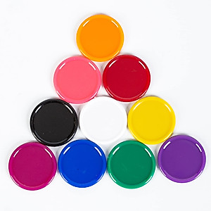 Smartdealspro 300pcs 1 Inch 10 Colors Opaque Plastic Learning Counters Counting Mini Poker Chips Game Tokens (with Edge)