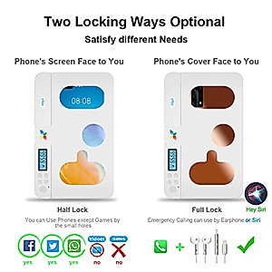 ySky Portable Smart Auto Phone Timer Lock Box for iPhone and Android Phones, Self-Control Timer Locker to Help Kids,Students, Adults Focus Back,Prevent Excessive Games, Mobile Phone Addiction(White)