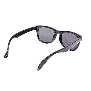 JUSLINK Flexible Polarized Baby Sunglasses for Toddler and Infant with Strap Age 0-4 (Black)