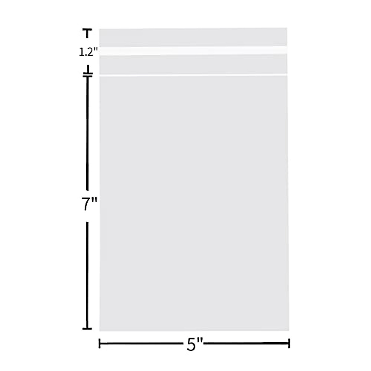 Self Sealing Cellophane Bags,5x7 Inch Cookie Bags,Clear Resealable Cellophane Bags Self Adhesive for Packaging Gifts, Products,100 Pcs