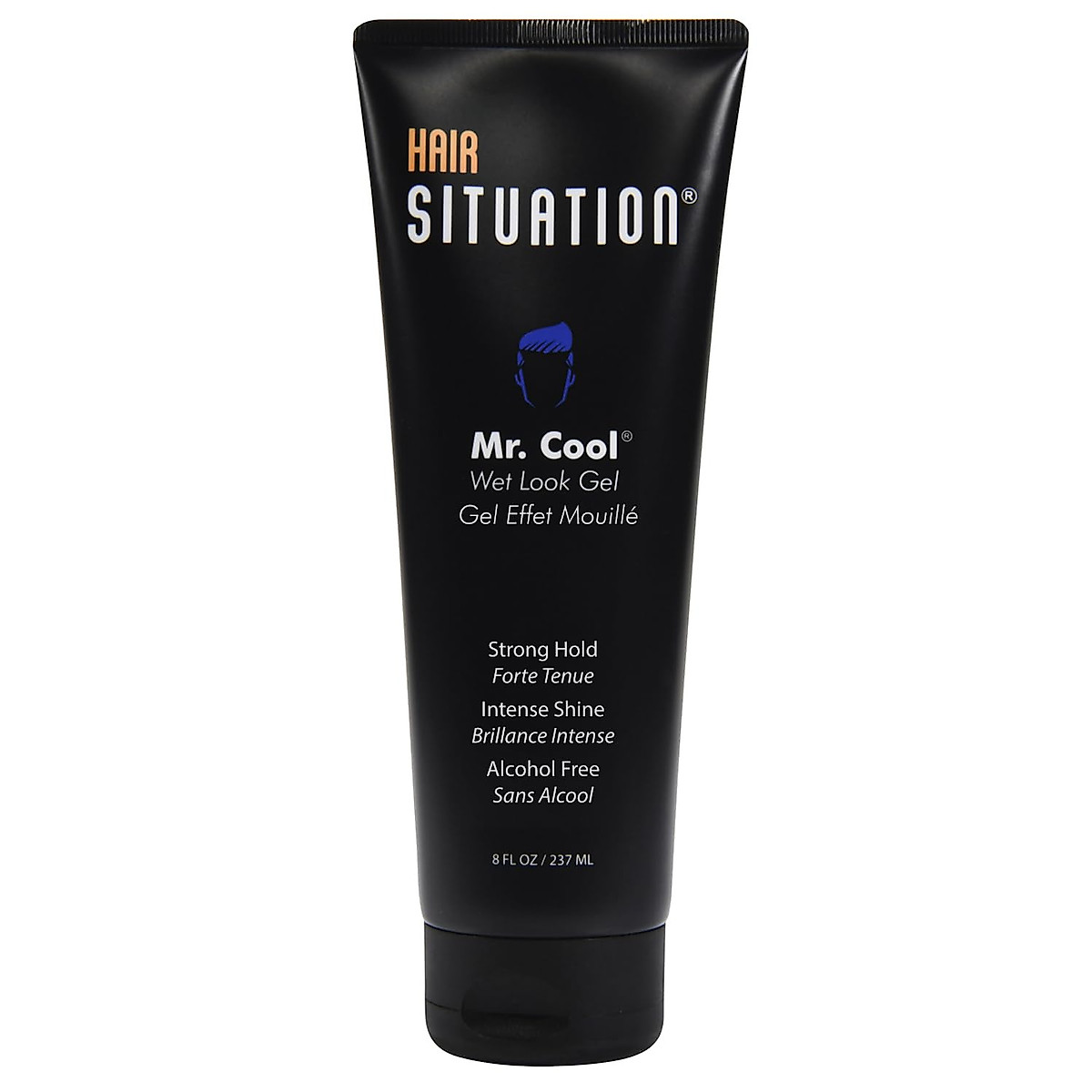 Hair Situation Mr. Cool Wet Look Hair Gel - Strong Hold, High Shine, Alcohol-Free, Clear Styling Formula, Anti-Humidity Frizz Control, Non-Flaking, Non-Greasy, Long-Lasting for All Hair Types 8 Fl Oz