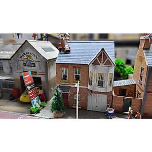 The CityBuilder Row House Cardboard Model Making Kit - O Scale Model Railroad Building