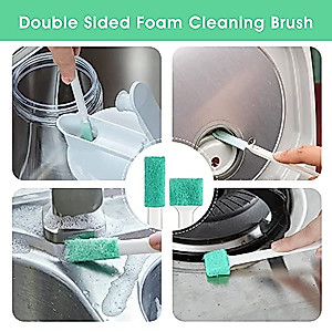 Small Cleaning Brushes for Household, 8Pcs Crevice Cleaning Tool Set for Window Groove Track Humidifier Keyboard Bottle Door Car Vent, Tiny Detail Cleaner Scrub Brush for Gaps Corner Tight Space