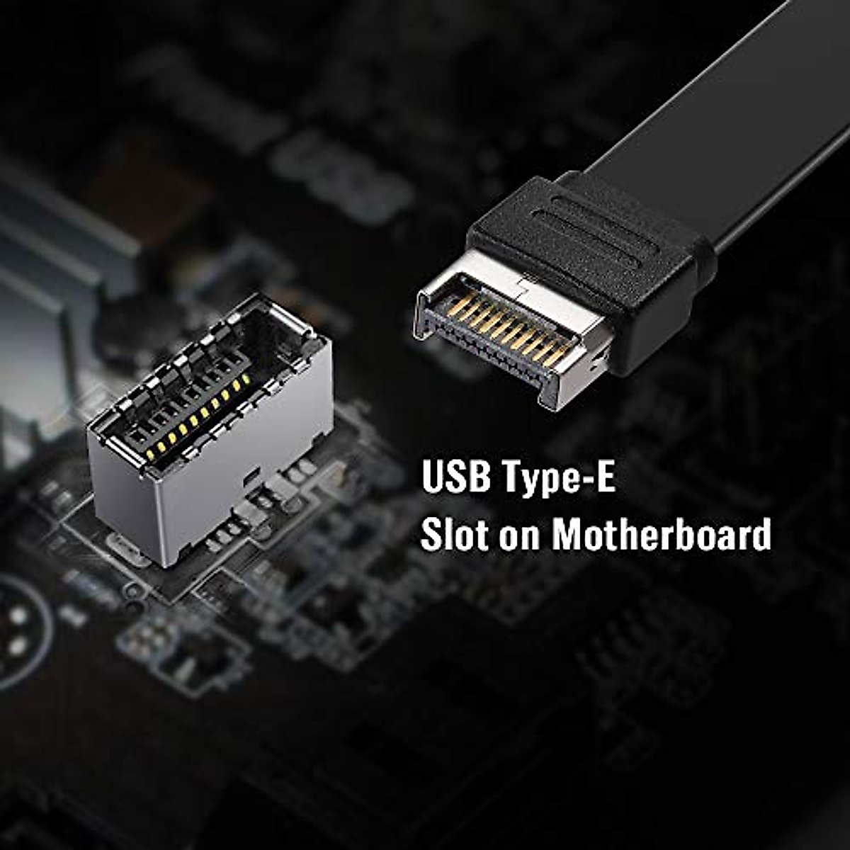 MZHOU USB 3.1 Type C Front Panel Header Extension Cable 57 cm, USB 3.1 Type E to USB 3.1 Type C Cable,Gen 2,Speed up to 10 Gbps Internal Adapter Cable,with Mount Screw (22.5 in)