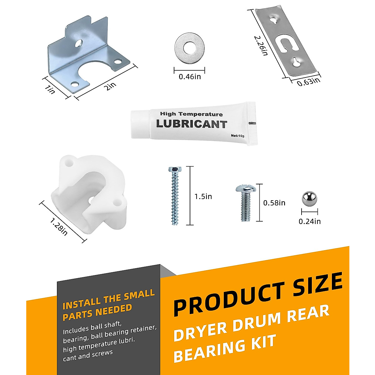 AMI PARTS Upgraded 5303281153 & 134503600 Dryer Drum Bearing Kit Compatible with Frigidaire & Kenmore Dryers - Replaces AP2142648 PS1148434 PS459829 134163400 - Buy with Confidence