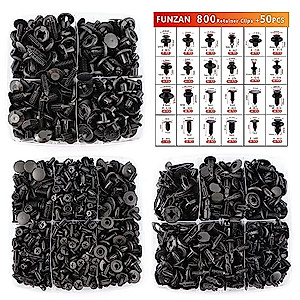 Car Retainer Clips Automotive Plastic Rivets Xmas Tree Retainer Clips 850PCS Auto Body Clips Bumper Push Pin Clips with 15 Cable Ties Fastener Remover for GM Ford Toyota Honda Chrysler Acura