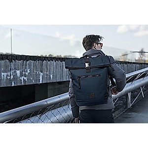 X RAY Expandable Roll Top Waterproof Trendy Backpack With Laptop Pocket, One Size, Navy