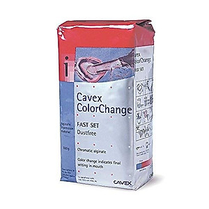 Cavex ColorChange Dental Alginate - Fast Set 500 Grams with Scoop and Measuring Cup