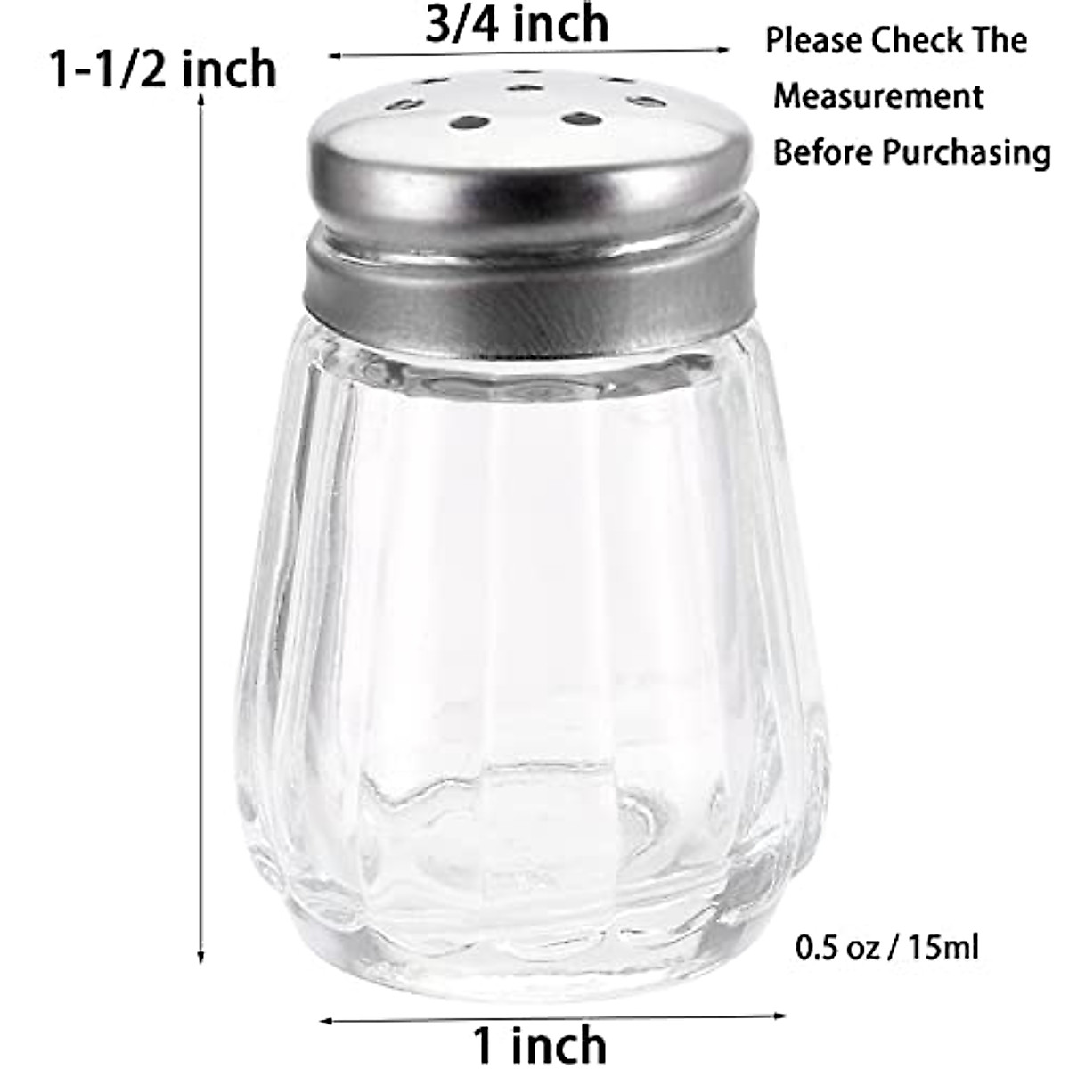 TOPZEA Set of 30 Salt and Pepper Shakers, 0.5 Oz Mini Clear Salt and Pepper Holders Spice Shaker Glass Kitchenware for Home, Wedding, Car Camping, RV, Beach Vacation