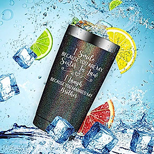 BIRGILT Sister in Law Gifts for Women - Gift for Sister in Law from Sister in Law, Brother in Law - Sister in Law Christmas Birthday Gifts - 20oz Vacuum Insulated Tumbler Cup