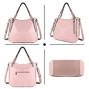Women Handbag Vegan Leather Fashion Hobo Bag Large Capacity and Handbags with Adjustable Straps