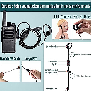 Retevis RT68 Walkie Talkies with Earpiece, Portable FRS Two-Way Radios Rechargeable, with 6 Way Multi Unit Charger, Hands Free, Long Range, Rugged 2 Way Radios 6 Pack for Adults School Manufacturing