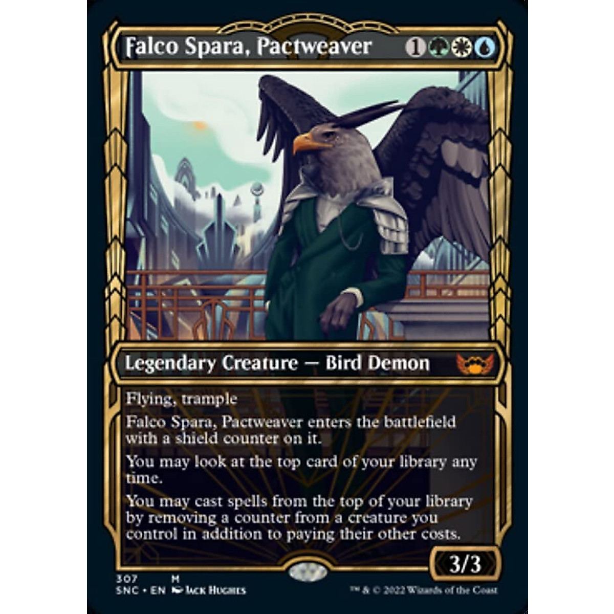 Magic: the Gathering - Falco Spara, Pactweaver (307) - Showcase - Streets of New Capenna