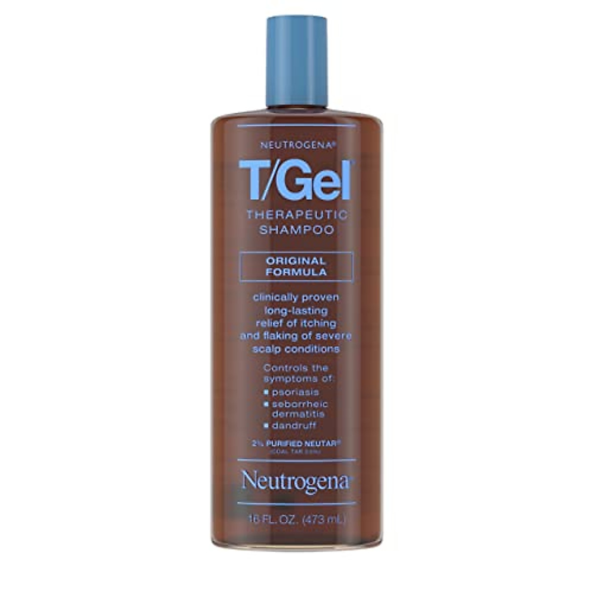 Neutrogena T/Gel Therapeutic Shampoo Original Formula, Anti-Dandruff Treatment for Long-Lasting Relief of Itching and Flaking Scalp as a Result of Psoriasis and Seborrheic Dermatitis, 16 Fl Oz