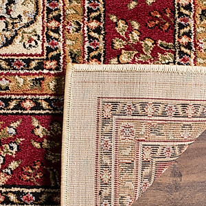 SAFAVIEH Lyndhurst Collection Area Rug - 5'3" x 7'6", Ivory & Red, Traditional Oriental Design, Non-Shedding & Easy Care, Ideal for High Traffic Areas in Living Room, Bedroom (LNH331A)