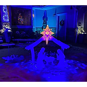 TOVEENEN LED Color Landscape Outdoor Spotlight - 120V 25W Remote Waterproof Spot Lights for Yard Garden Tree House Halloween Christmas Lighting