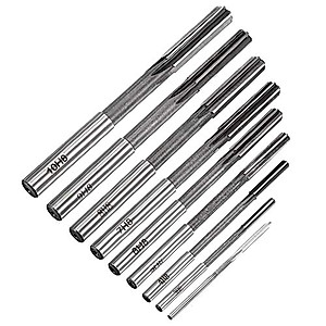 uxcell Chucking Reamer Set Lathe Machine Reamer Straight Flute Milling Cutter High Speed Steel H8 Tolerance (2mm 3mm 4mm 5mm 6mm 7mm 8mm 9mm 10mm) 9pcs