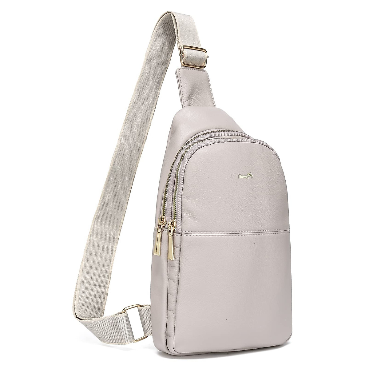 Peyorom Small Crossbody Sling Bag for Women, Vegan Leather Chest Bags Sling Backpack Hiking Travel Daypack Black