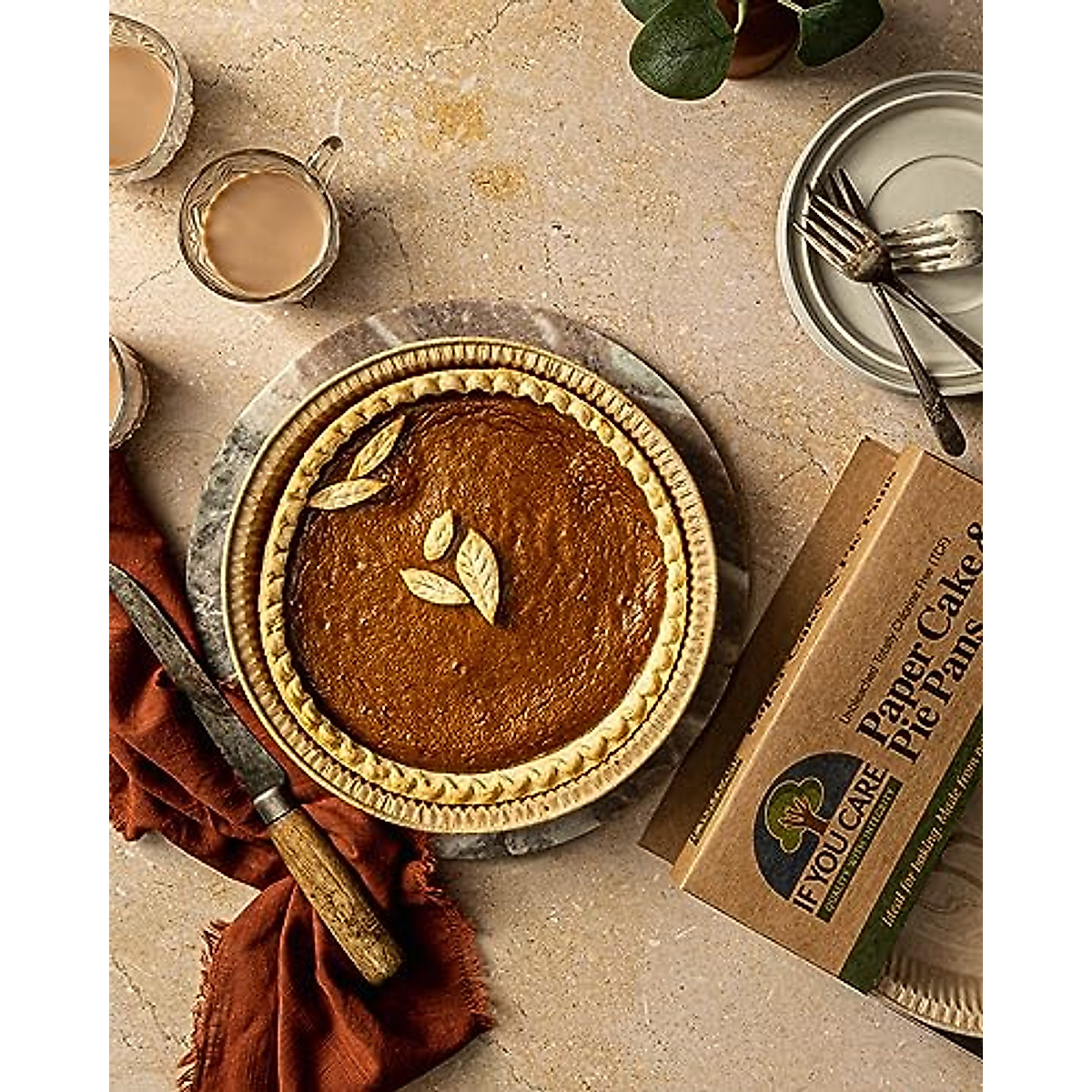 If You Care FSC Certified Paper Cake and Pie Baking Pans, 4-Count