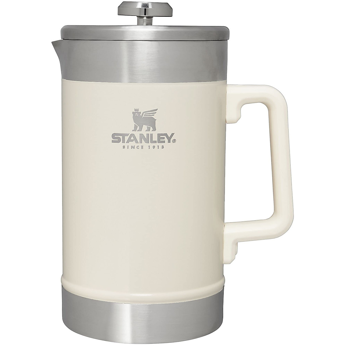 Stanley French Press 48oz with Double Vacuum Insulation, Stainless Steel Wide Mouth Coffee Press, Large Capacity, Ergonomic Handle, Dishwasher Safe