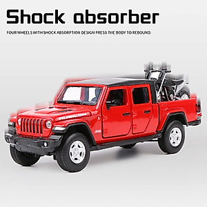 JACKIEKIM 1:32 Alloy Pull Back Car Diecast Model Truck for gladiatar,Collection, Mini Simulation Vehicles Toys for Kids,Boyfriend,Young Peoples Gift（RED）