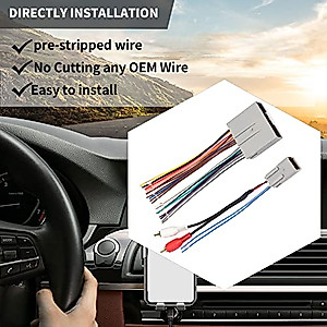 RED WOLF Replacement with Ford F150/F250 Lincoln Mercury 2003-2013 Stereo Radio Wire Harness Head Unit Video RCA Adapter Amp Power Input Connector