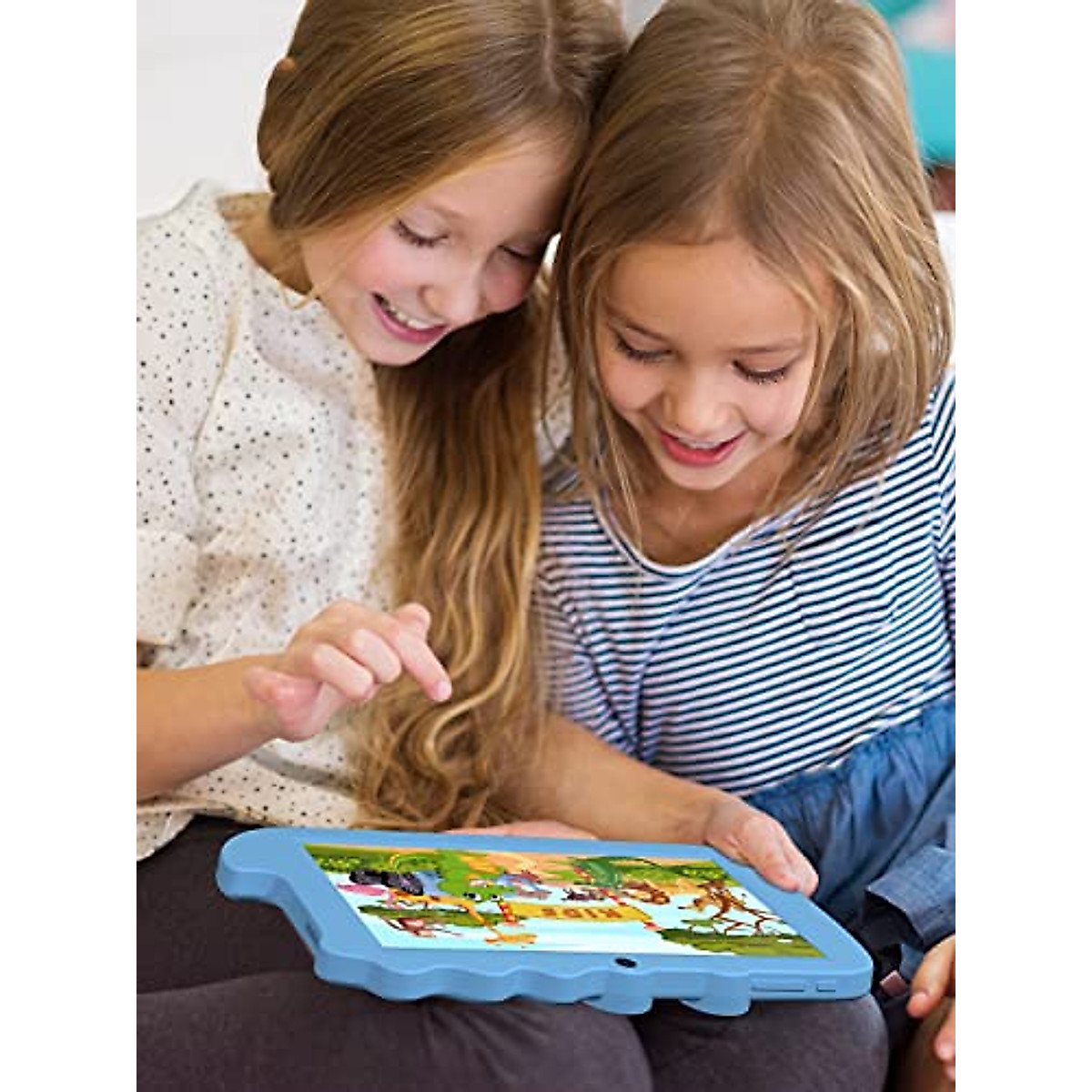 COOPERS 7 inch Kids Tablet Android 11 Tablet for Kids, 2GB RAM + 32GB ROM Toddler Tablet PC for Children, IPS Touch Screen, Dual Camera, Dual Speaker, WiFi Computer Tablet, Light Blue