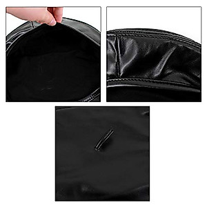 LABANCA Women Solid Faux Leather Beret French Artist Beanie Hat Cap